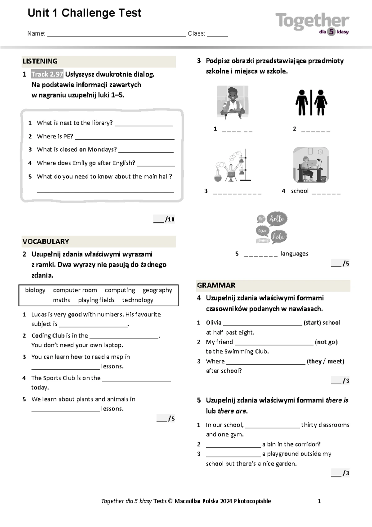EC A2 Unit 6 Answer Key & Script: Vocabulary and Grammar Exercises - Studocu