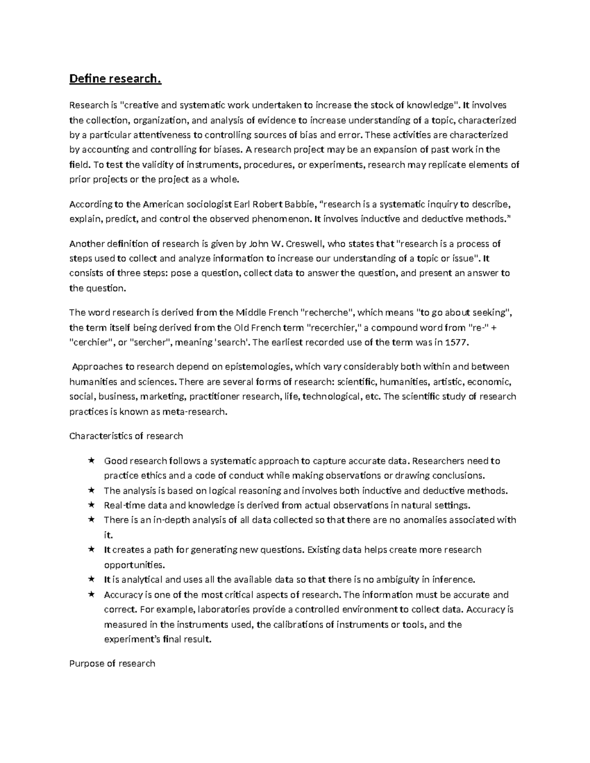 Research Methodologies and Types: A Comprehensive Overview - Studocu