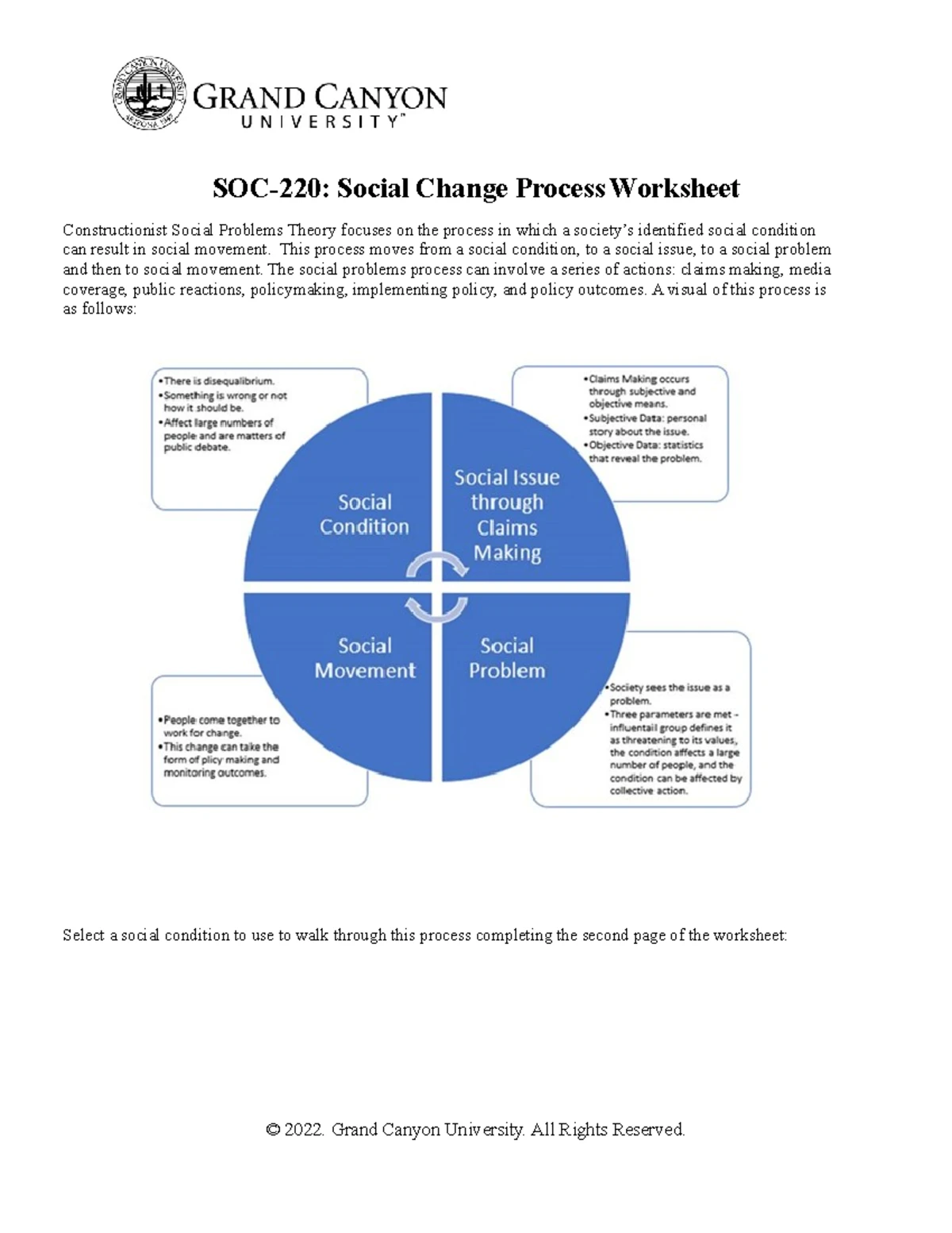 SOC 220 T2 Social Change Process Worksheet - SOC-220: Social Change ...