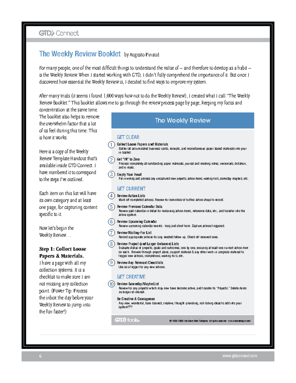 132625527 GTD Weekly Review: Maximizing Your Productivity Routine - Studocu