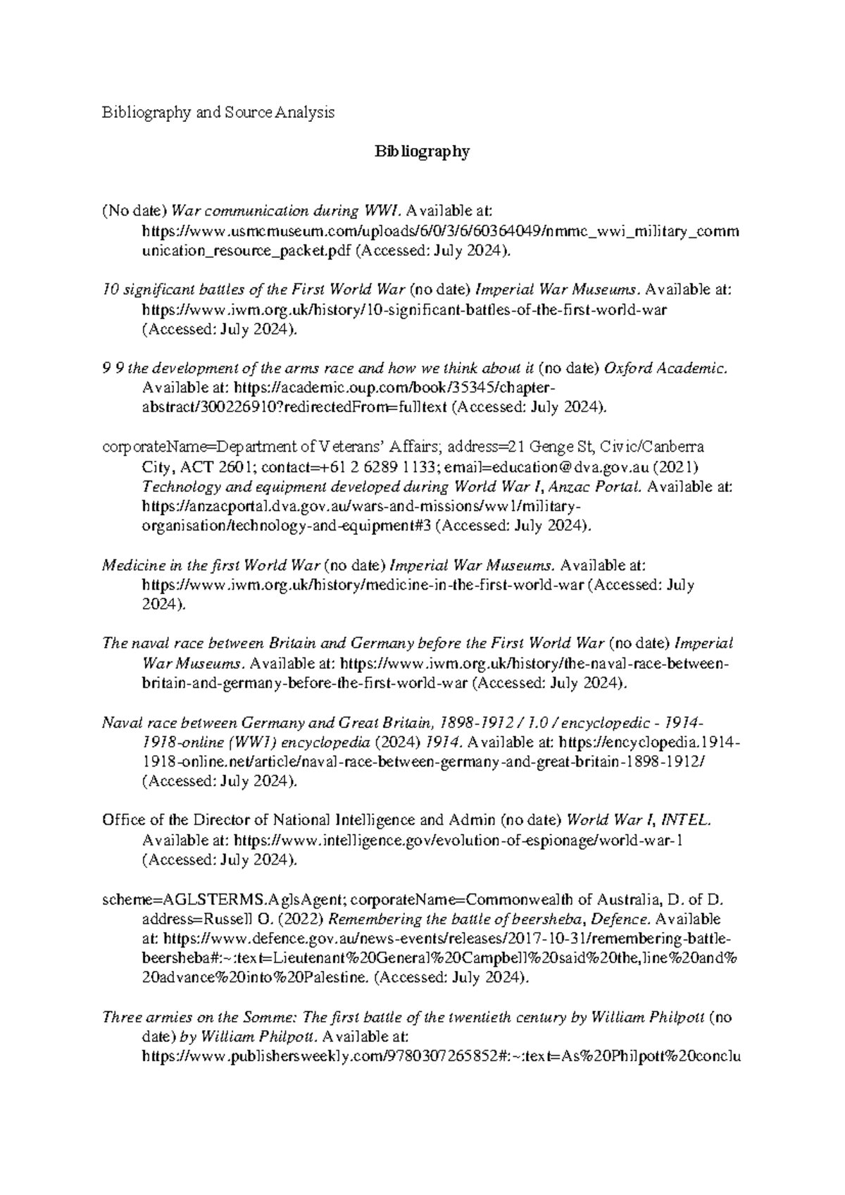 WWI Source Analysis: Key Battles & Propaganda Insights - Studocu