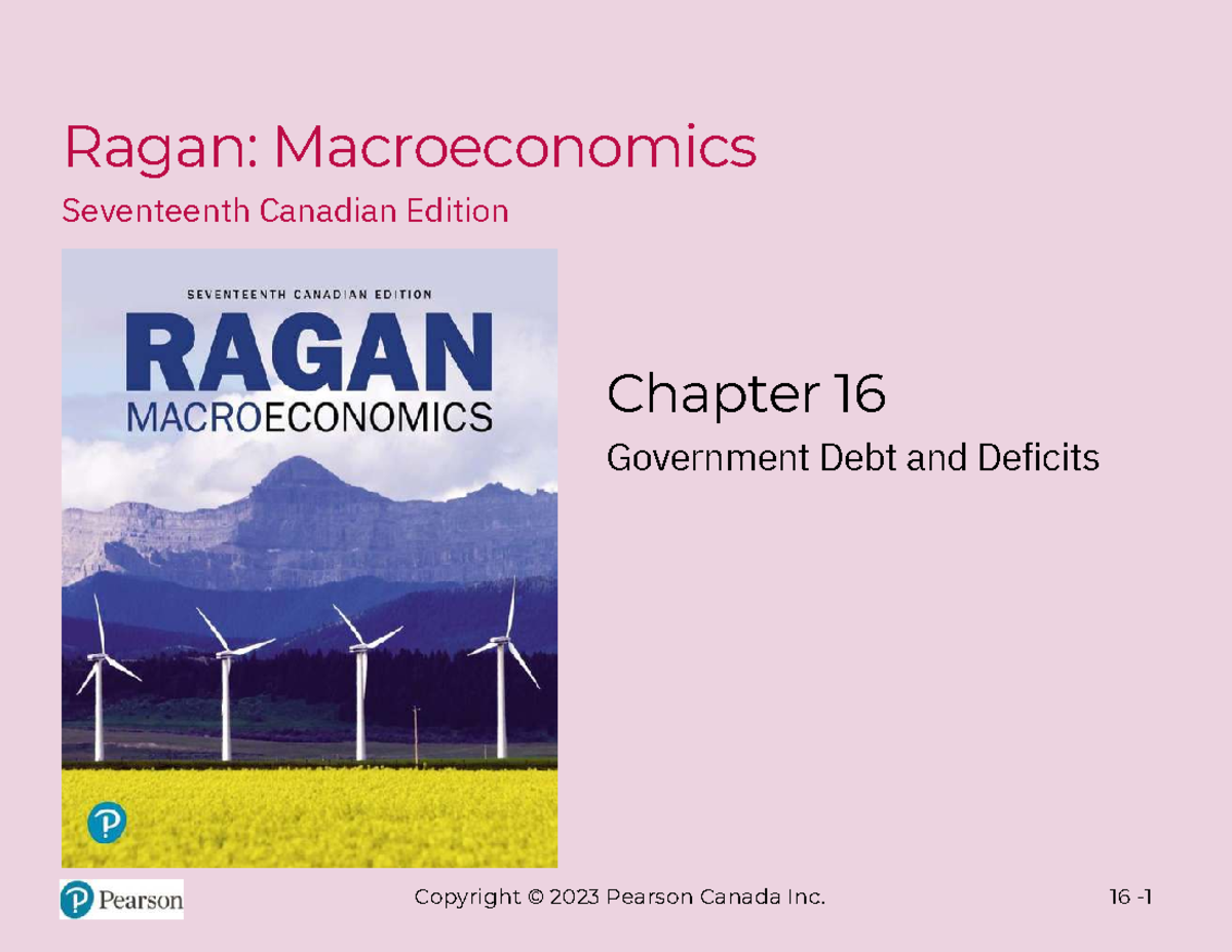 ECON203 - C16 - Lecture Notes on Government Debt and Deficits - Studocu