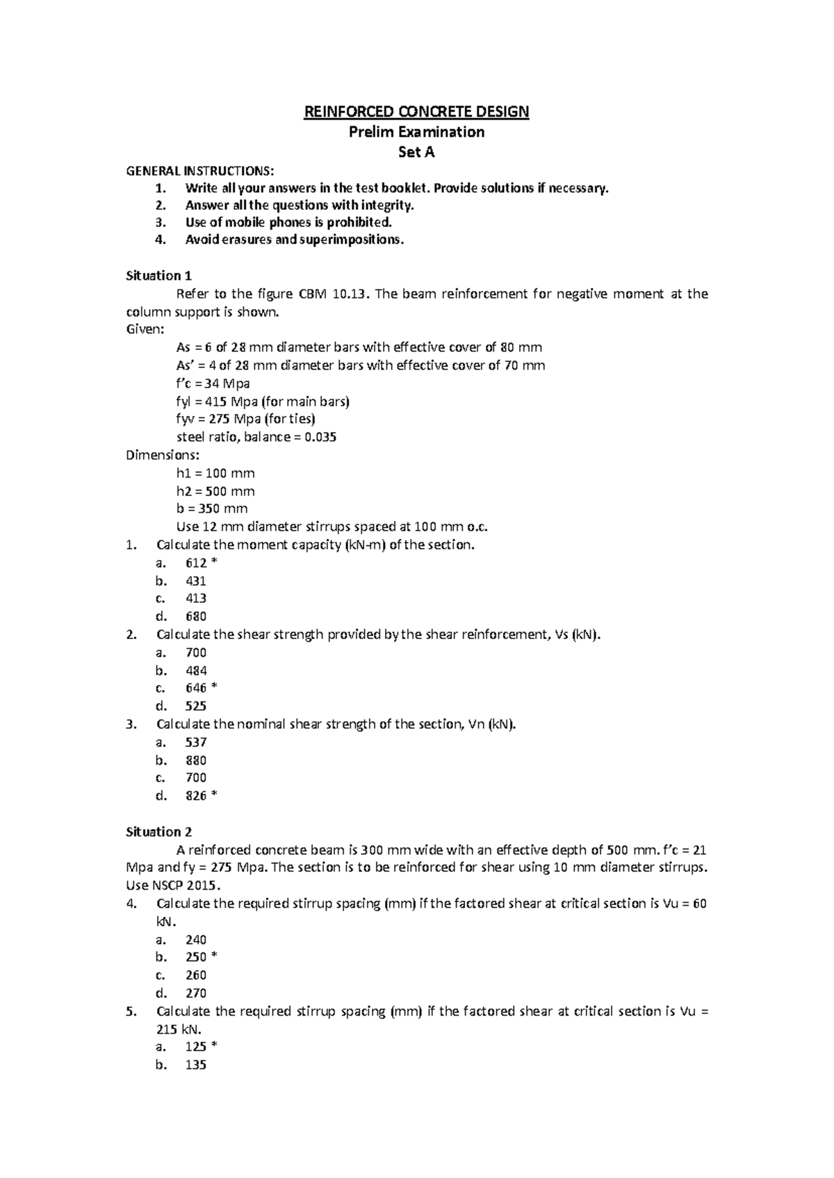 Reinforced Concrete Design - REINFORCED CONCRETE DESIGN Prelim ...