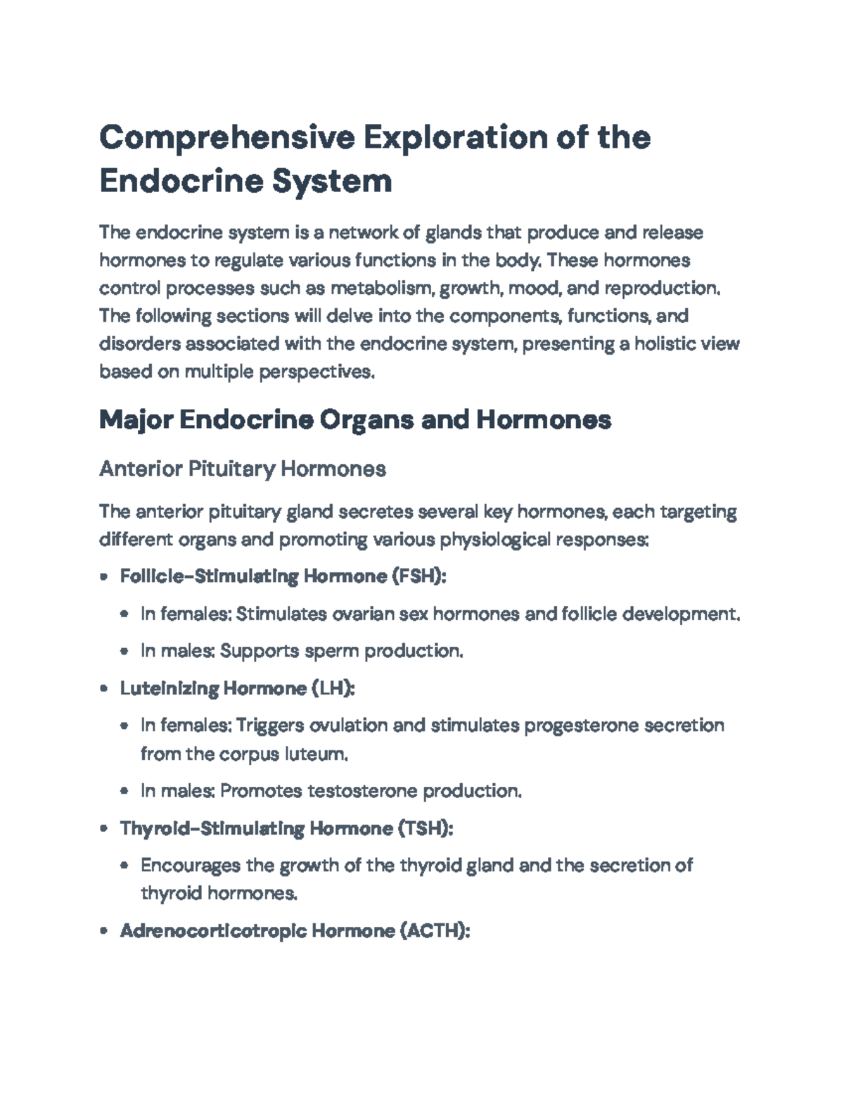 Endocrine System Overview: Hormones, Functions & Disorders Analysis ...