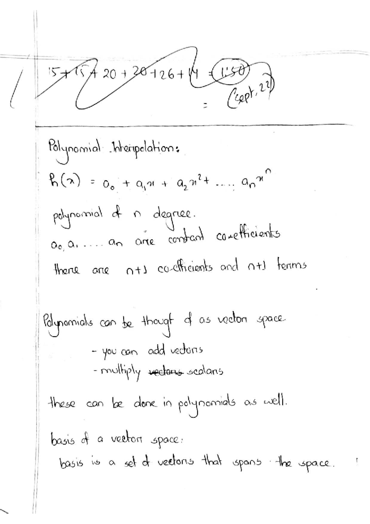 Chapter 2 - Polynomial Interpolation Practice Sheets (MATH 15 15 A ...