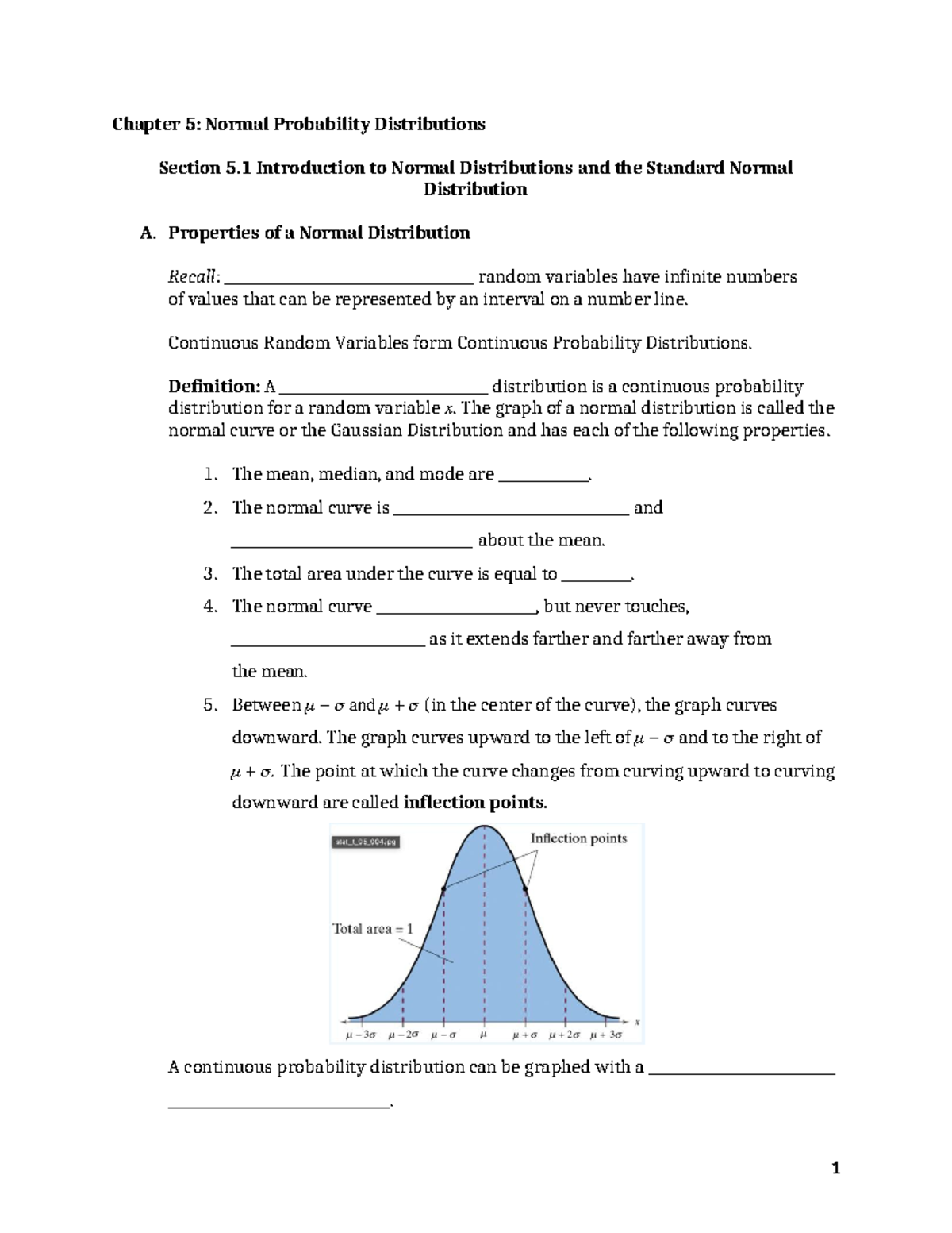 Chapter 5.1: Introduction to Normal Distributions (SU25) - Studocu