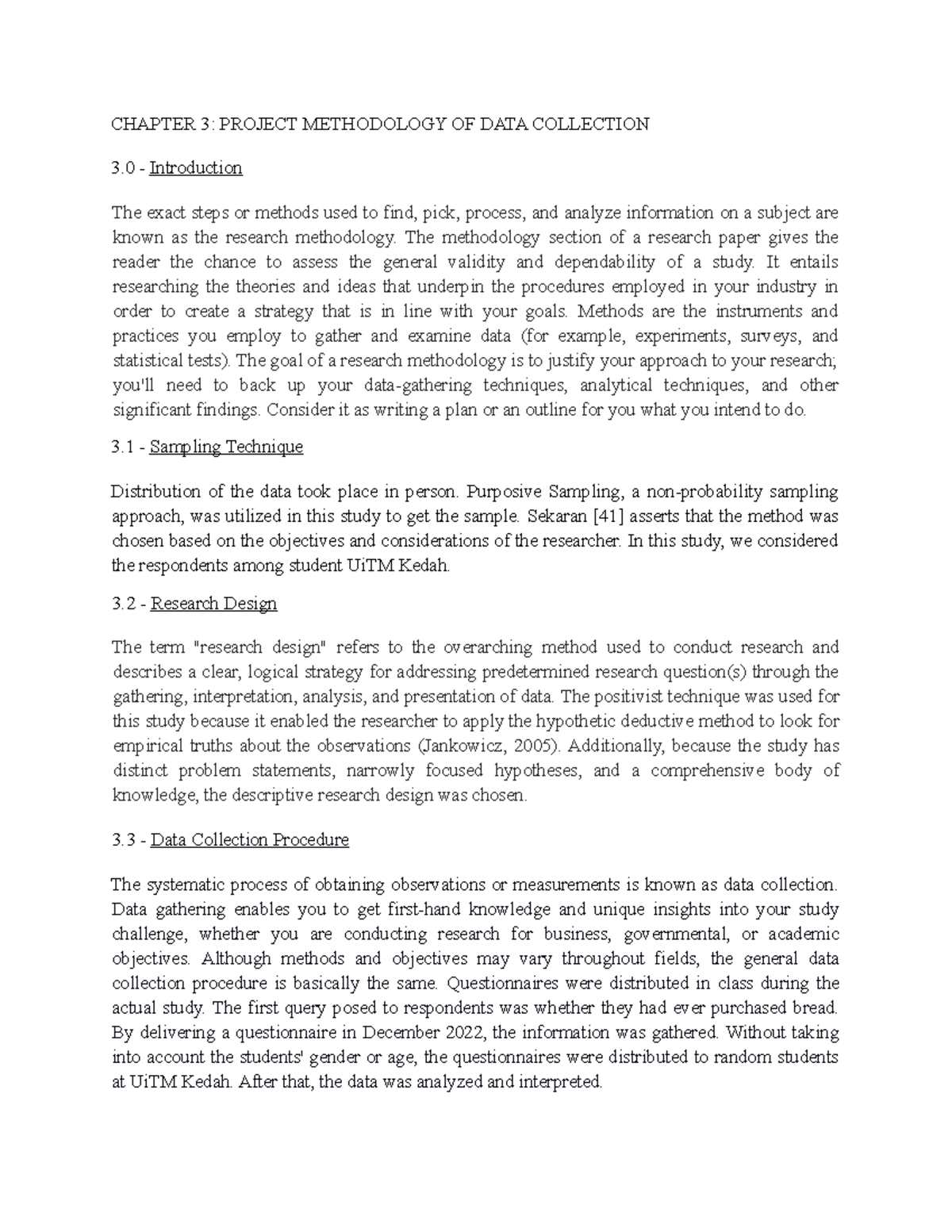 Mkt537 - Tutorial on Project Methodology and Data Collection Techniques ...
