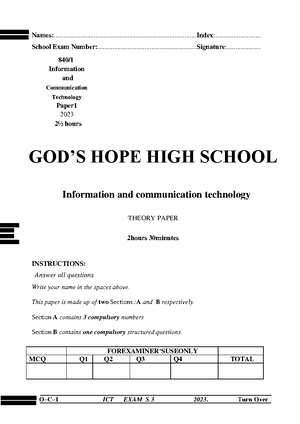 Practical Workbook for Computer Studies - ICT 201 - Studocu