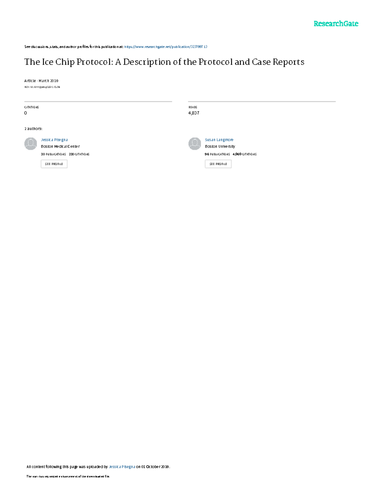 **2018 ASHA Perspectives: Ice Chip Protocol for Swallowing Assessment ...