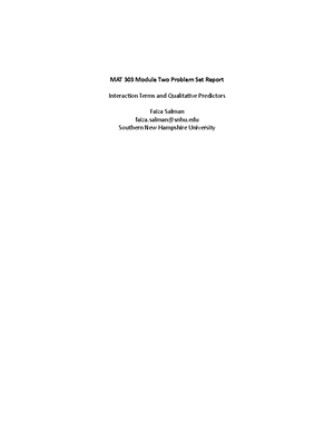 R code week 2 - week 2 r code - Module Two Problem Set: Interaction Terms and Qualitative - Studocu