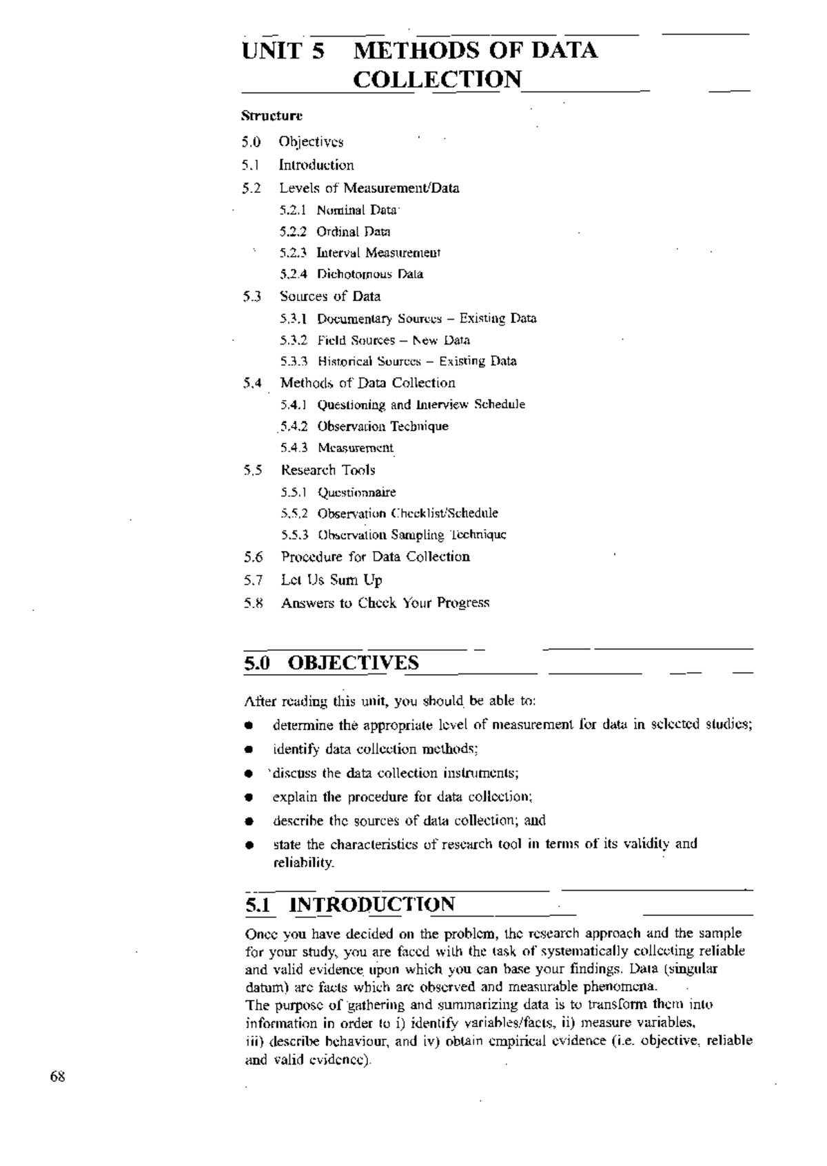 Unit 5 - Data Collection Methods and Measurement Techniques - Studocu