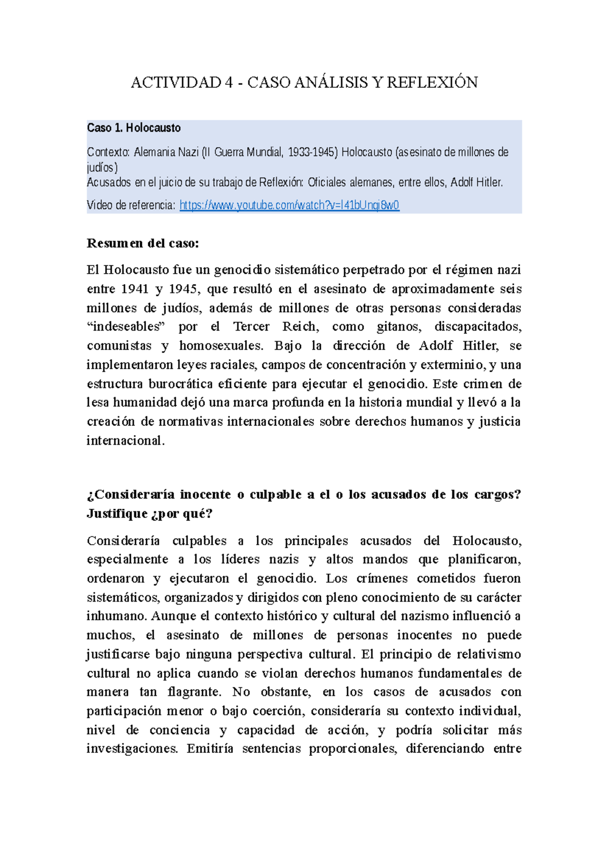 ACTIVIDAD 4: ANÁLISIS Y REFLEXIÓN SOBRE EL HOLOCAUSTO en Antropología ...