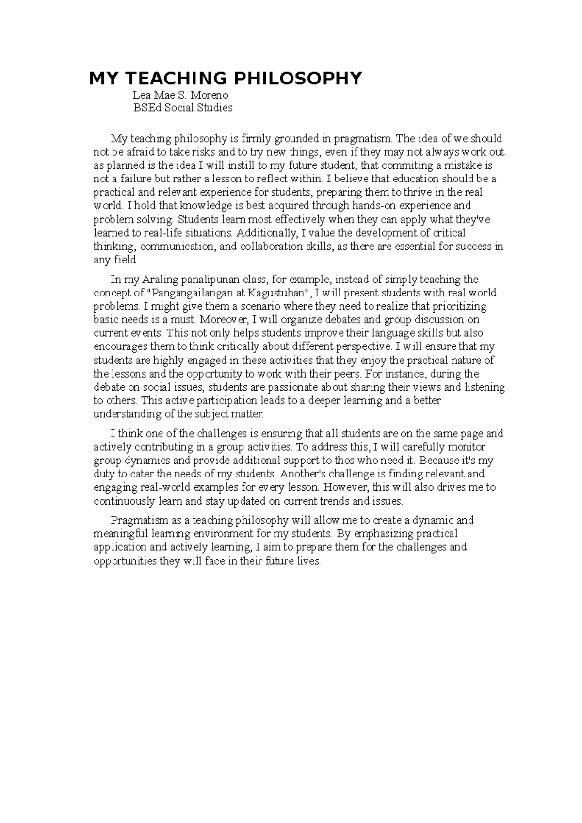 MY Teaching Philosophy 20250316 22005 1 0000 - MY TEACHING PHILOSOPHY ...