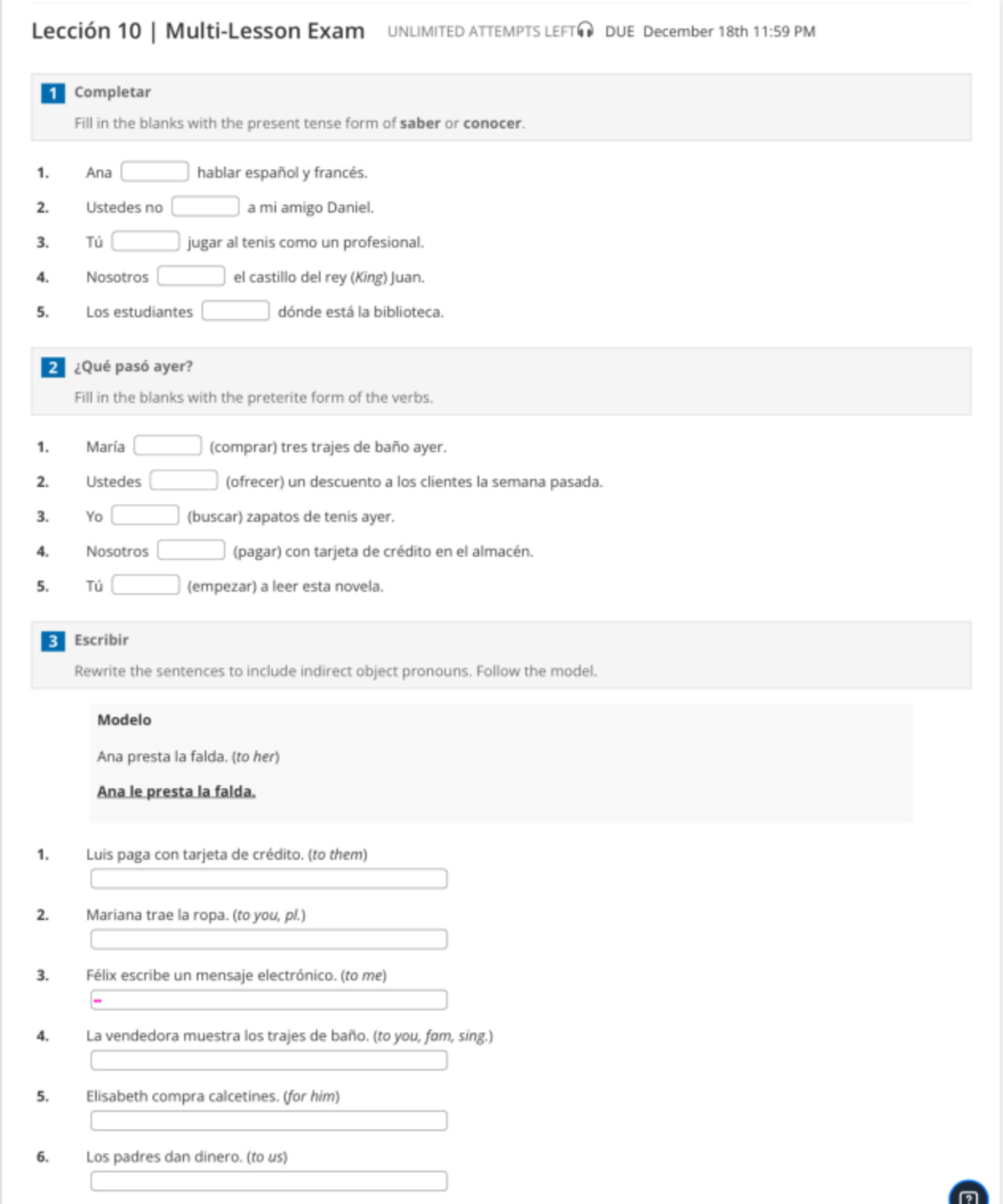 Midterm Exam Study Guide: Spanish Tenses & Grammar for ABC123 - Studocu