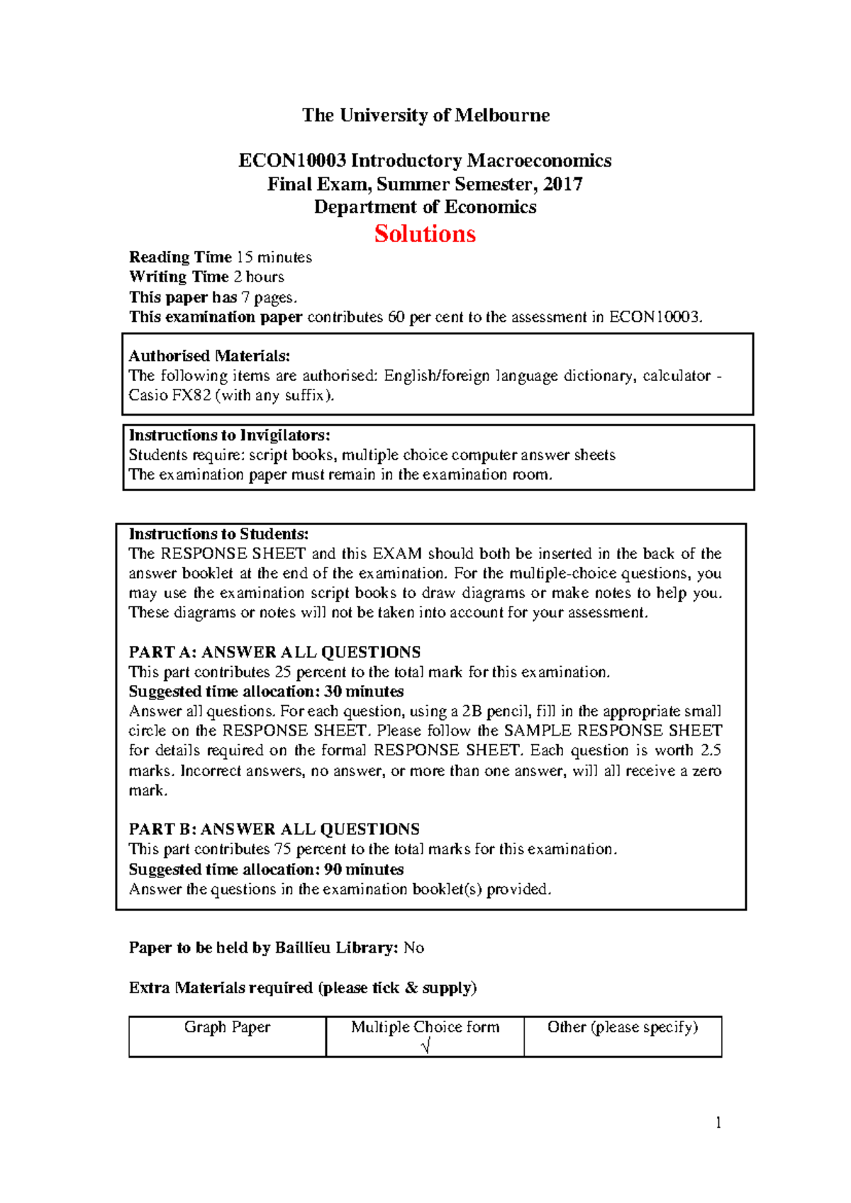 Exam 14 February Summer 2018, answers - The University of Melbourne ...