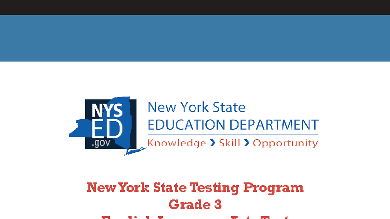 2024 NYS Grade 3 ELA Test Released Questions and Insights - Studocu