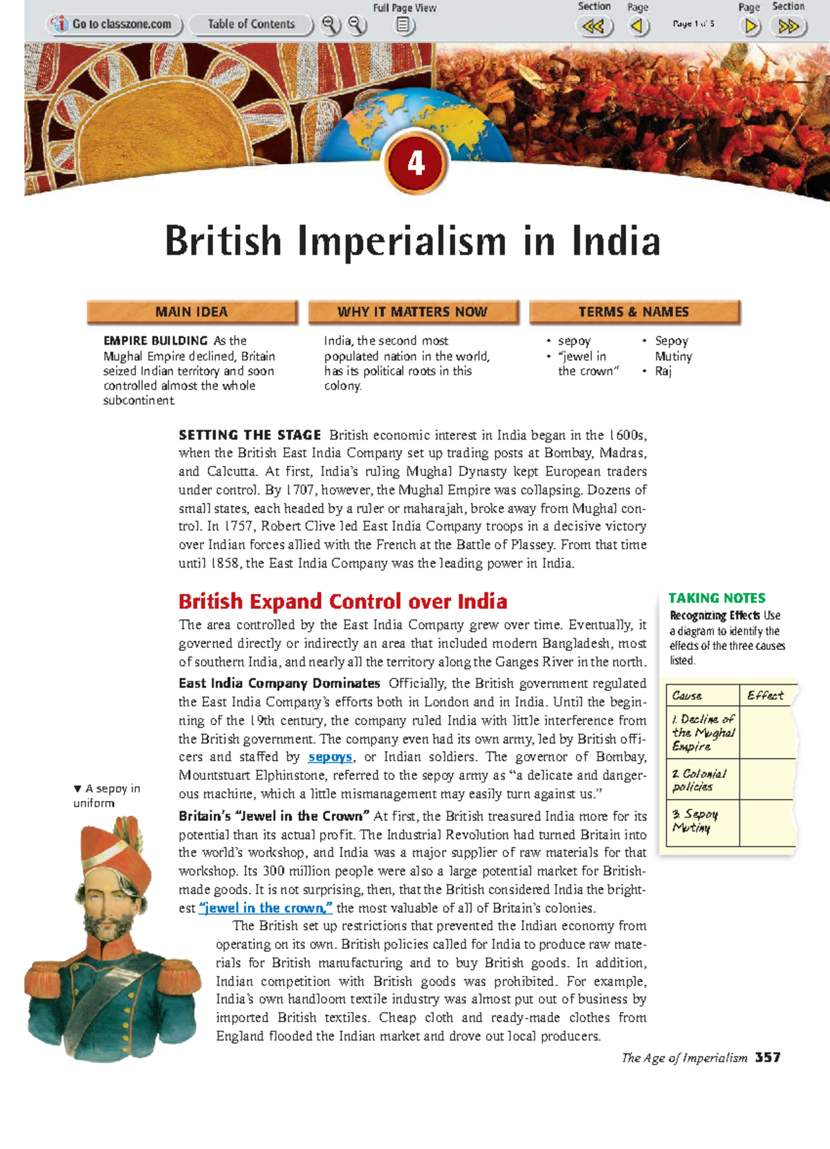 British Imperialism in India: Causes, Effects, and the Sepoy Mutiny ...