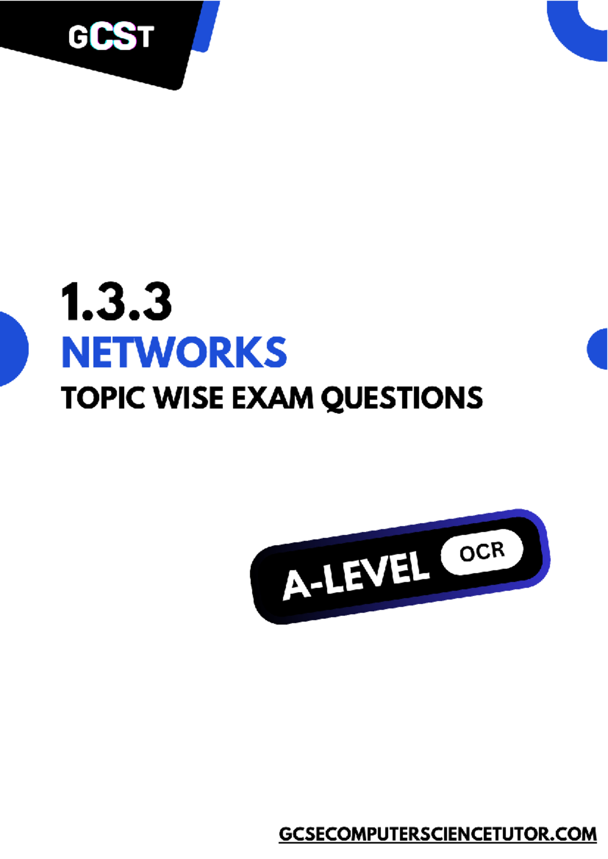 GCSE Computer Science: Networks Topic-Wise Exam Questions - Studocu