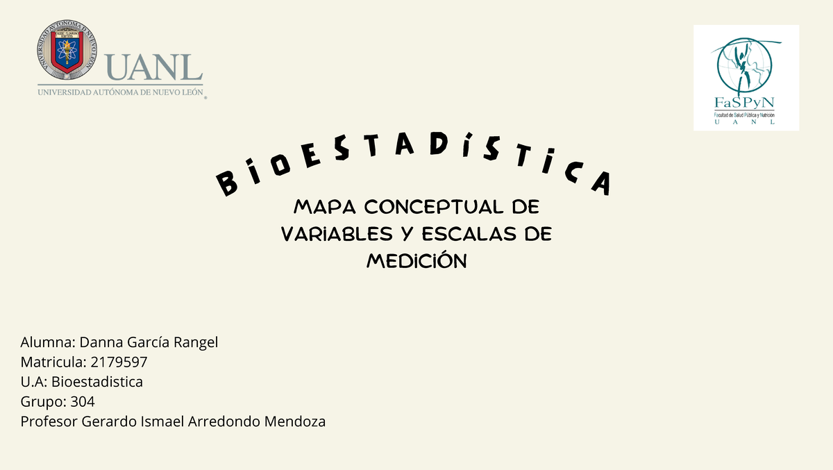 Mapa Conceptual: Variables y Escalas de Medición en Bioestadística - Studocu