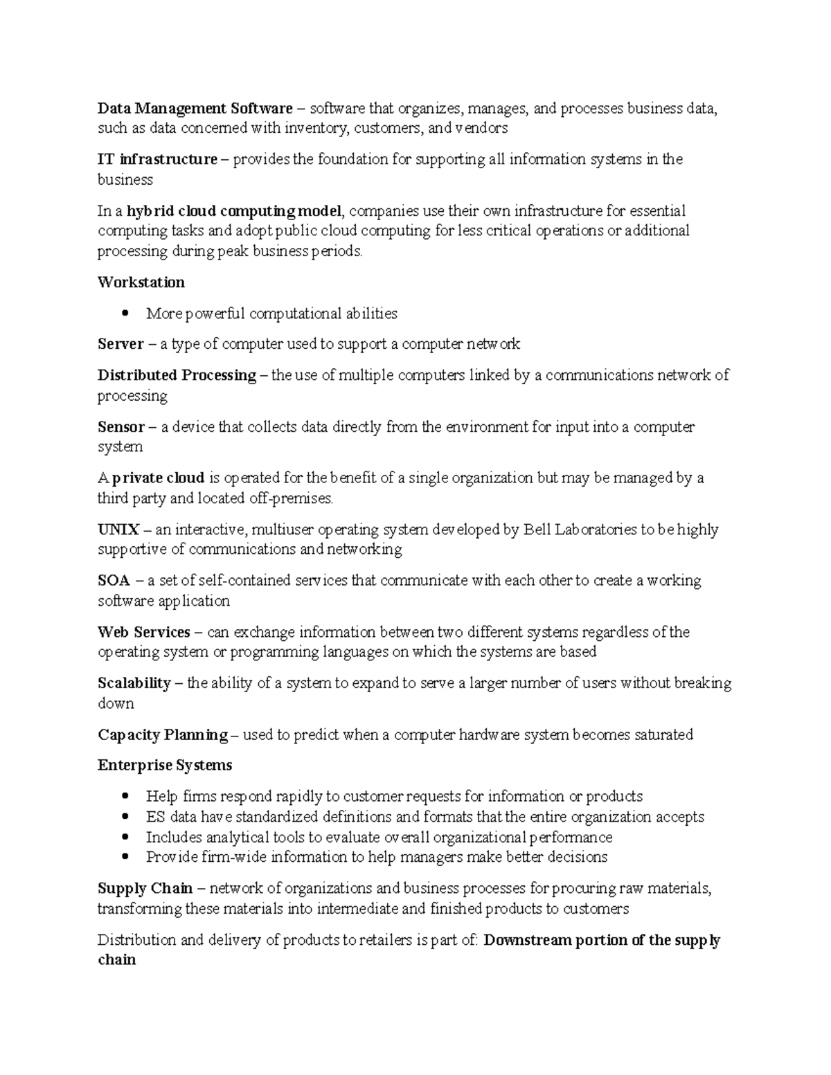 IT360T: Data Management Software Overview and Concepts - Studocu