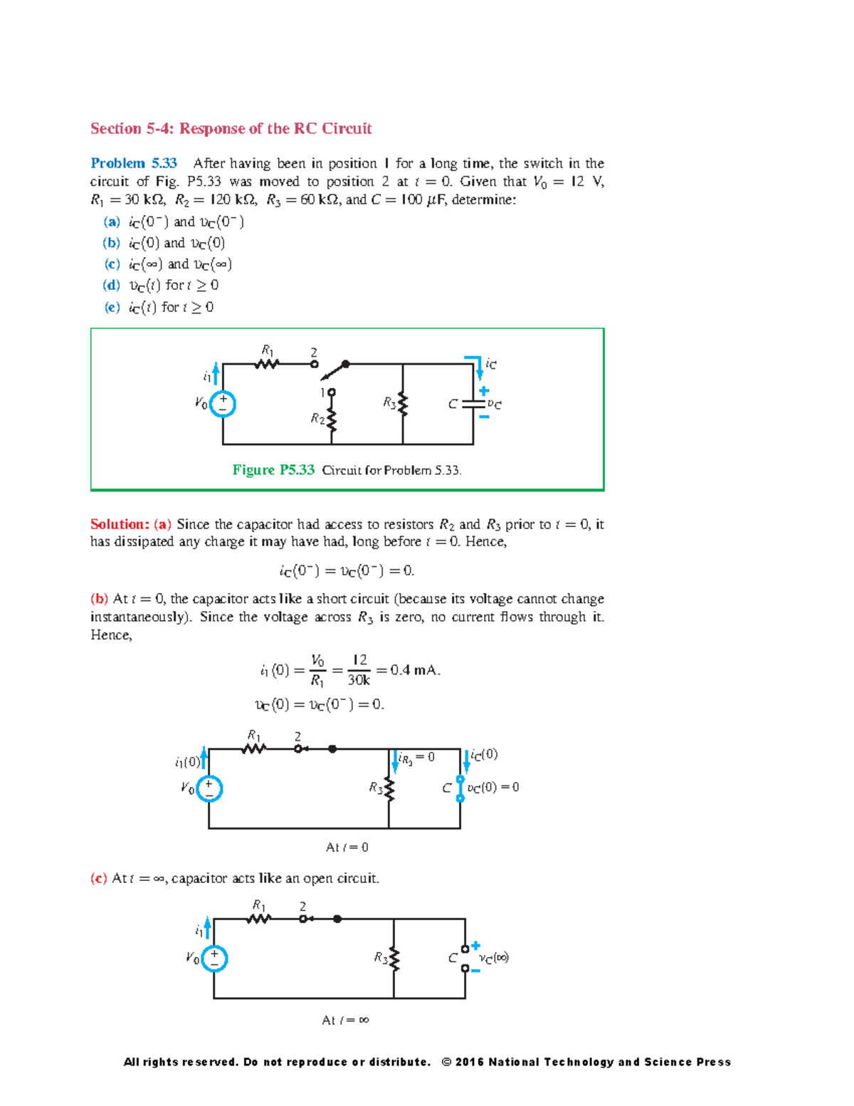 C3-5 - RC Circuit Response Analysis and Solutions - Studocu
