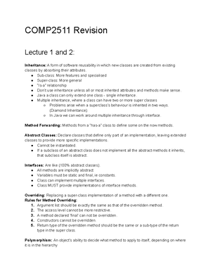 COMP2511 - UNSW Sydney - O-O Design & Programming - Studocu