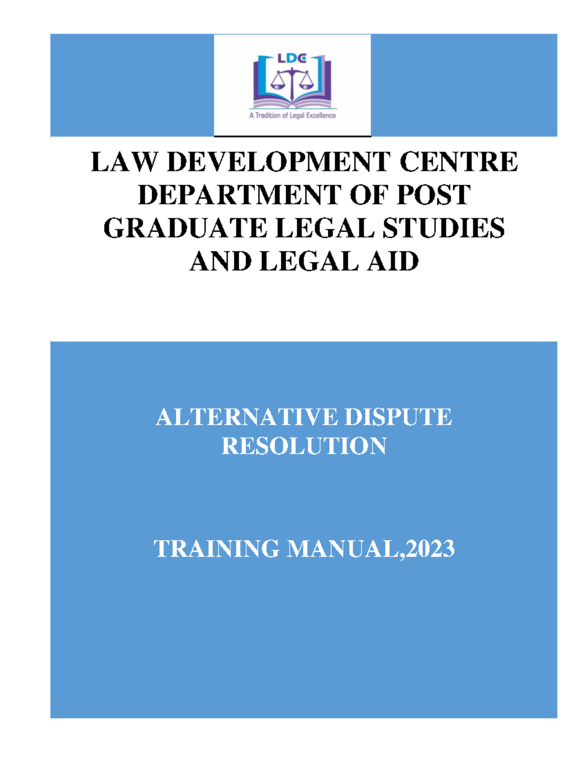 ADR Teaching Manual 2024: Comprehensive Guide to Alternative Dispute ...