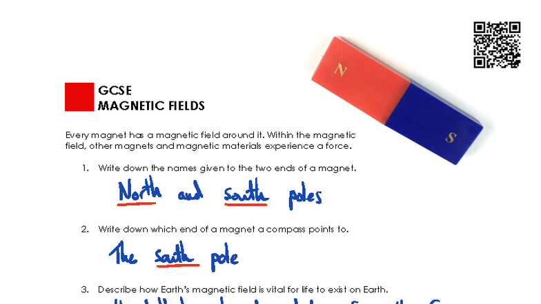 GCSE Magnetic Fields: Key Concepts and Answers - Studocu