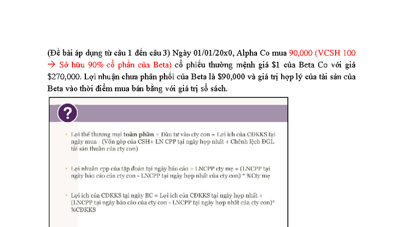 Bài Tập Chương 1 BS: Phân Tích Tài Chính và Định Giá Cổ Phiếu - Studocu