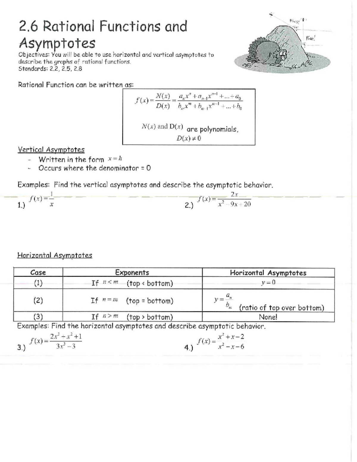 2.6 Rational Functions & Asymptotes: Key Concepts & Examples - Studocu