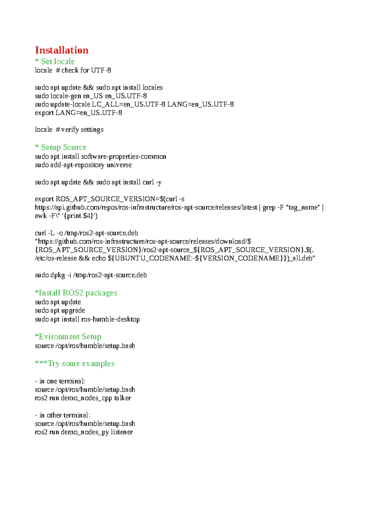 ROS2 Tutorials: Installation and Configuration Guide - Studocu