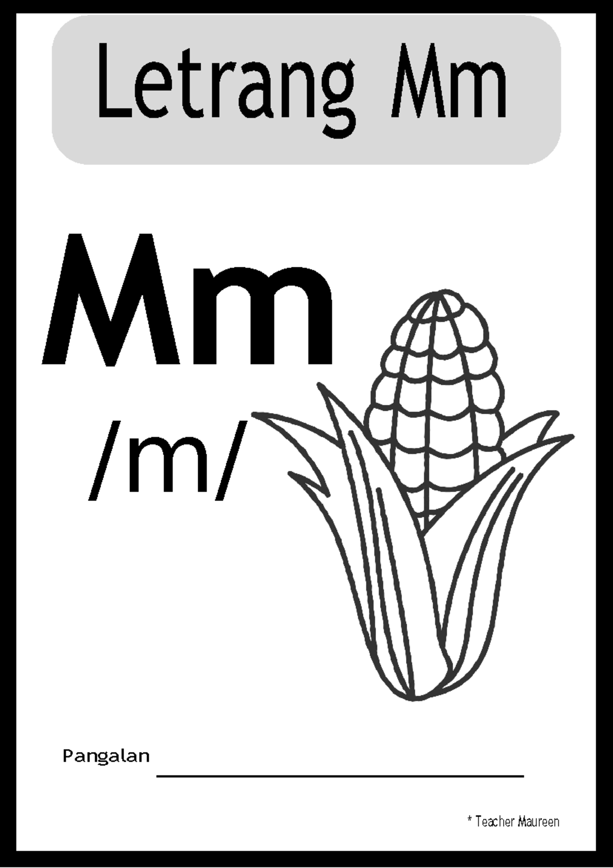 Letrang Mm Kindergarten Worksheets: Activities and Exercises - Studocu