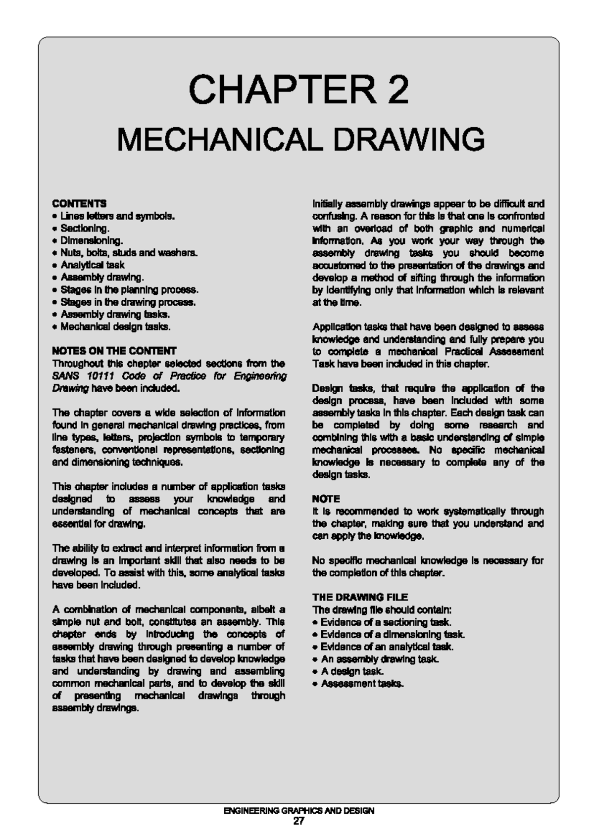 CHAPTER 2 MECHANICAL DRAWING: ASSEMBLY & DIMENSIONING TASKS - Studocu