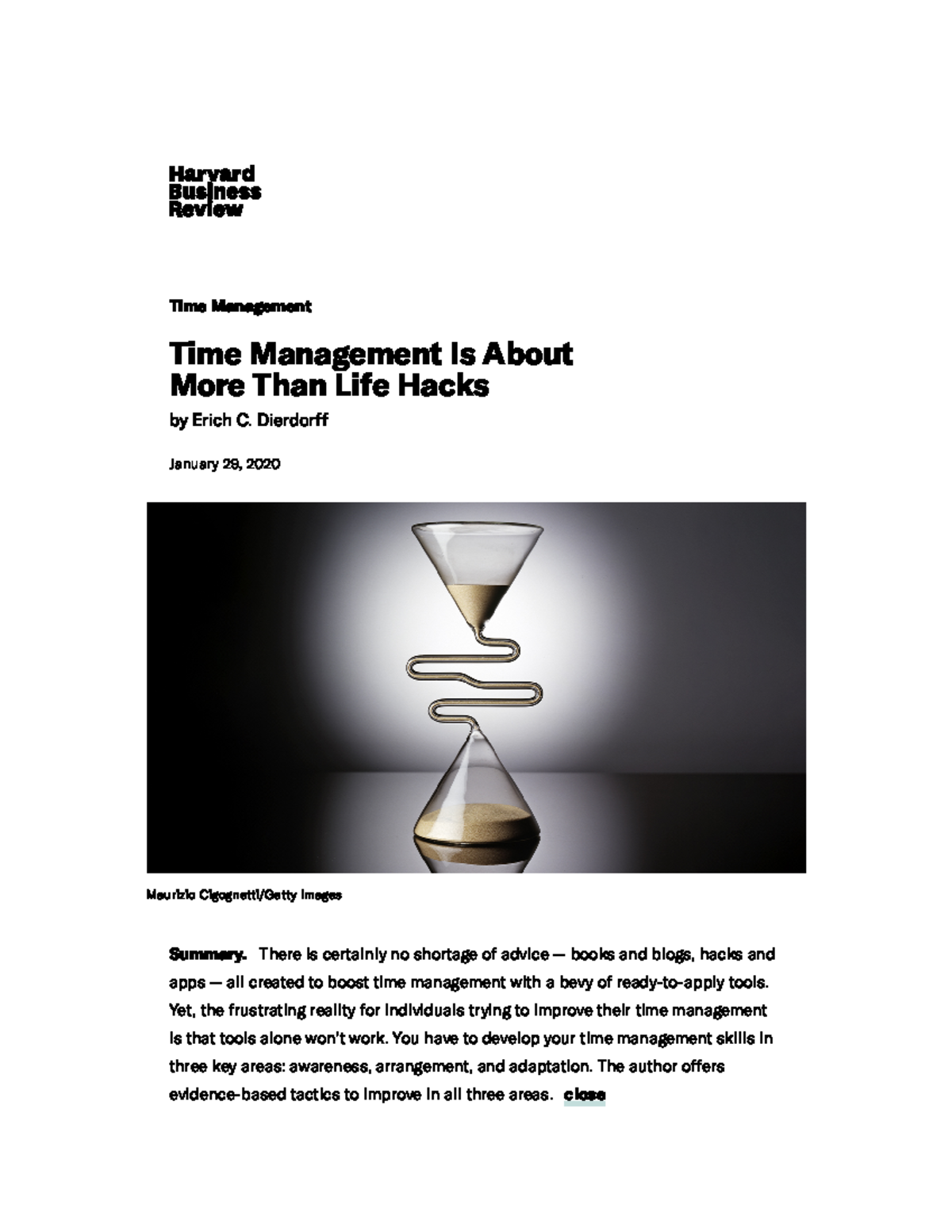 Time Management Is About More Than Life Hacks Article-1 - Time ...