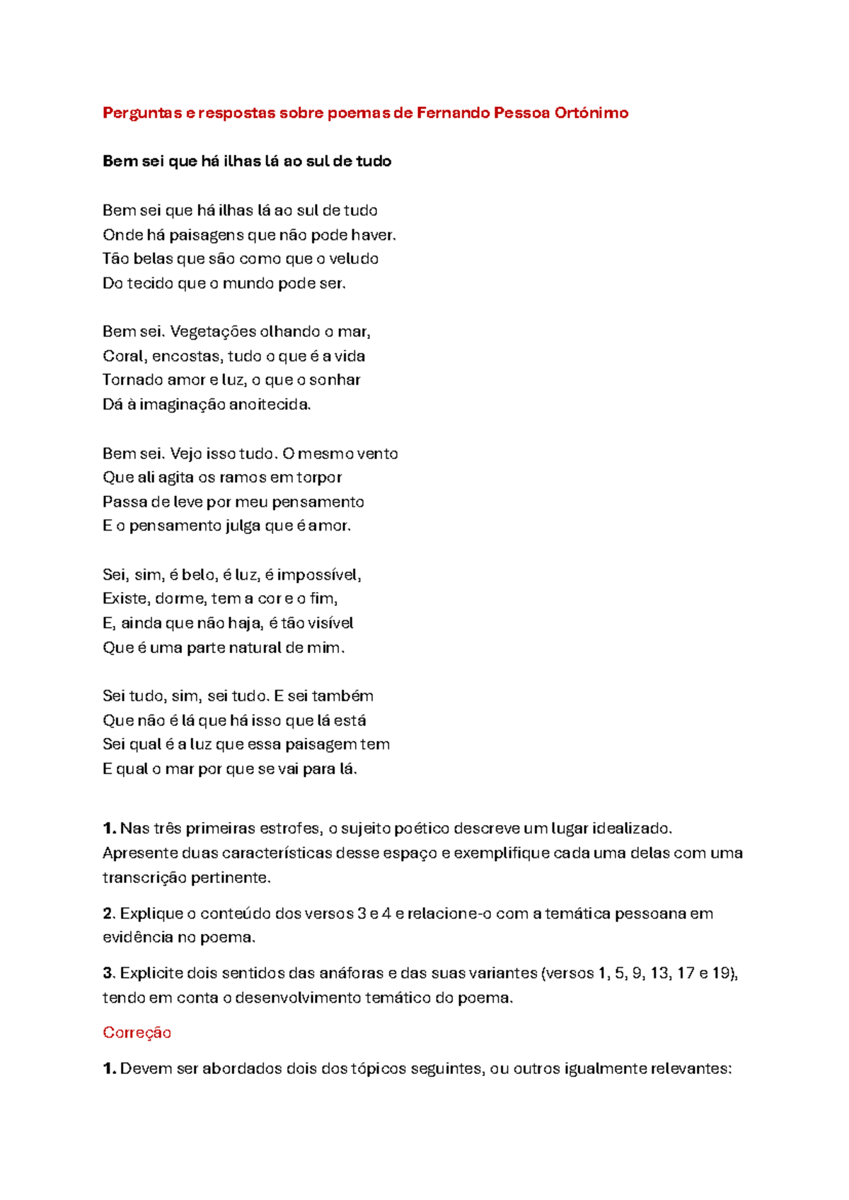 Análise e Interpretação dos Poemas de Fernando Pessoa - Português 101 ...