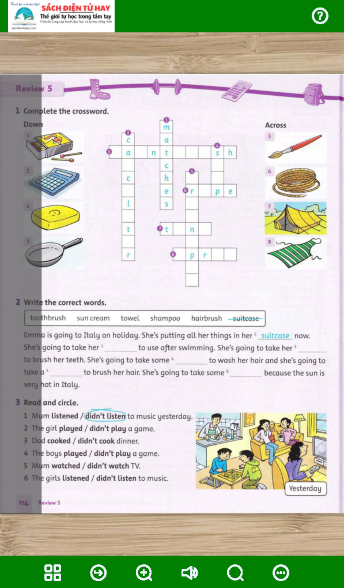 Family and Friends 3: Lesson 1 Review and Crossword Activities - Studocu