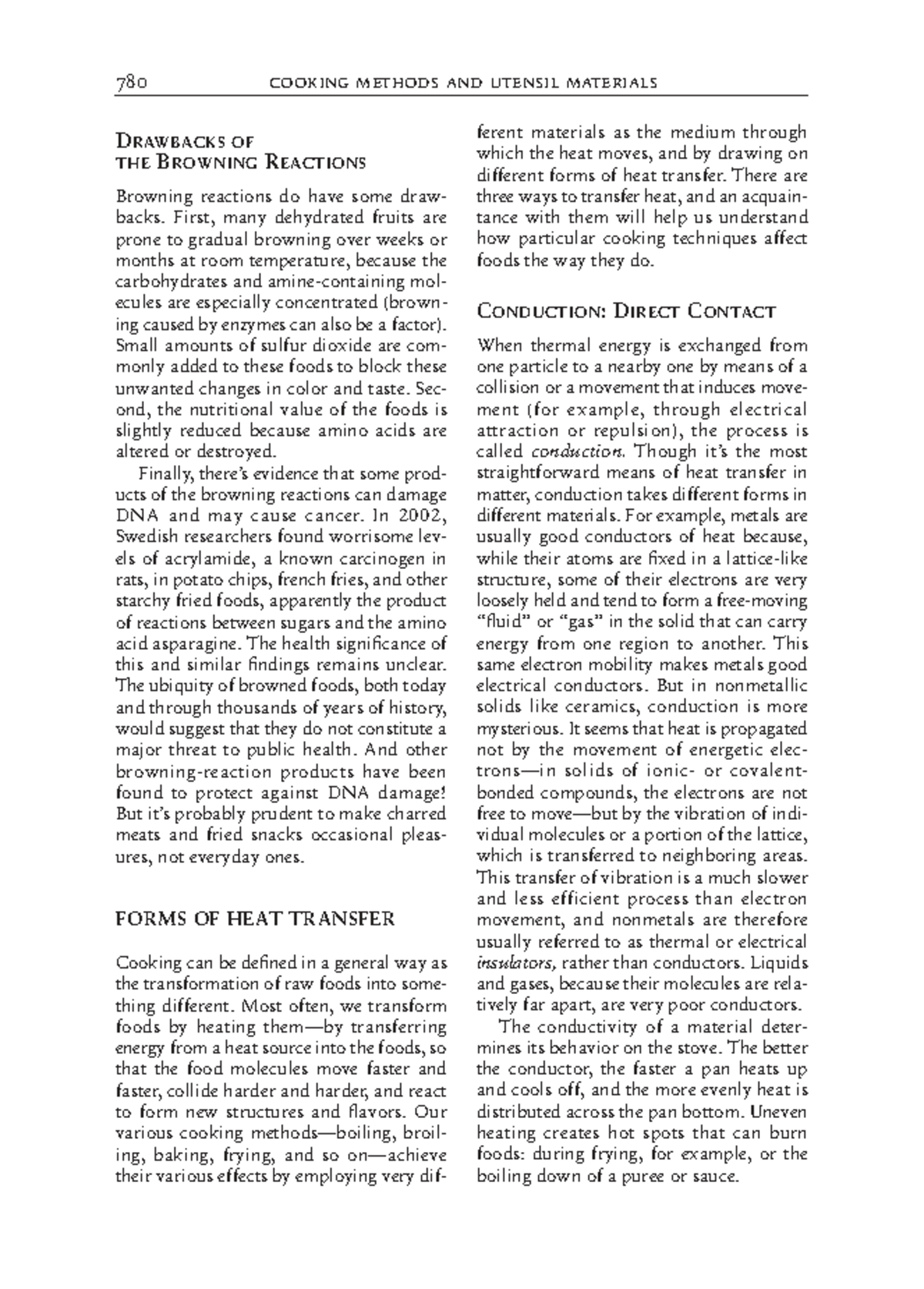 Cooking Methods and Heat Transfer Techniques in 780 - Studocu