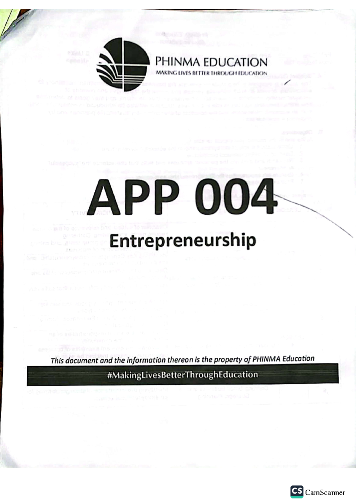 APP 004 - N/A - PHINMA EDUCATION MAKING LIVES BETTER THROUGH EDUCATION ...