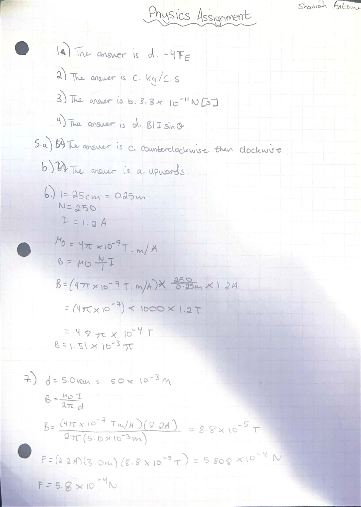 Physics Assignment 1 - Answers and Explanations - Studocu
