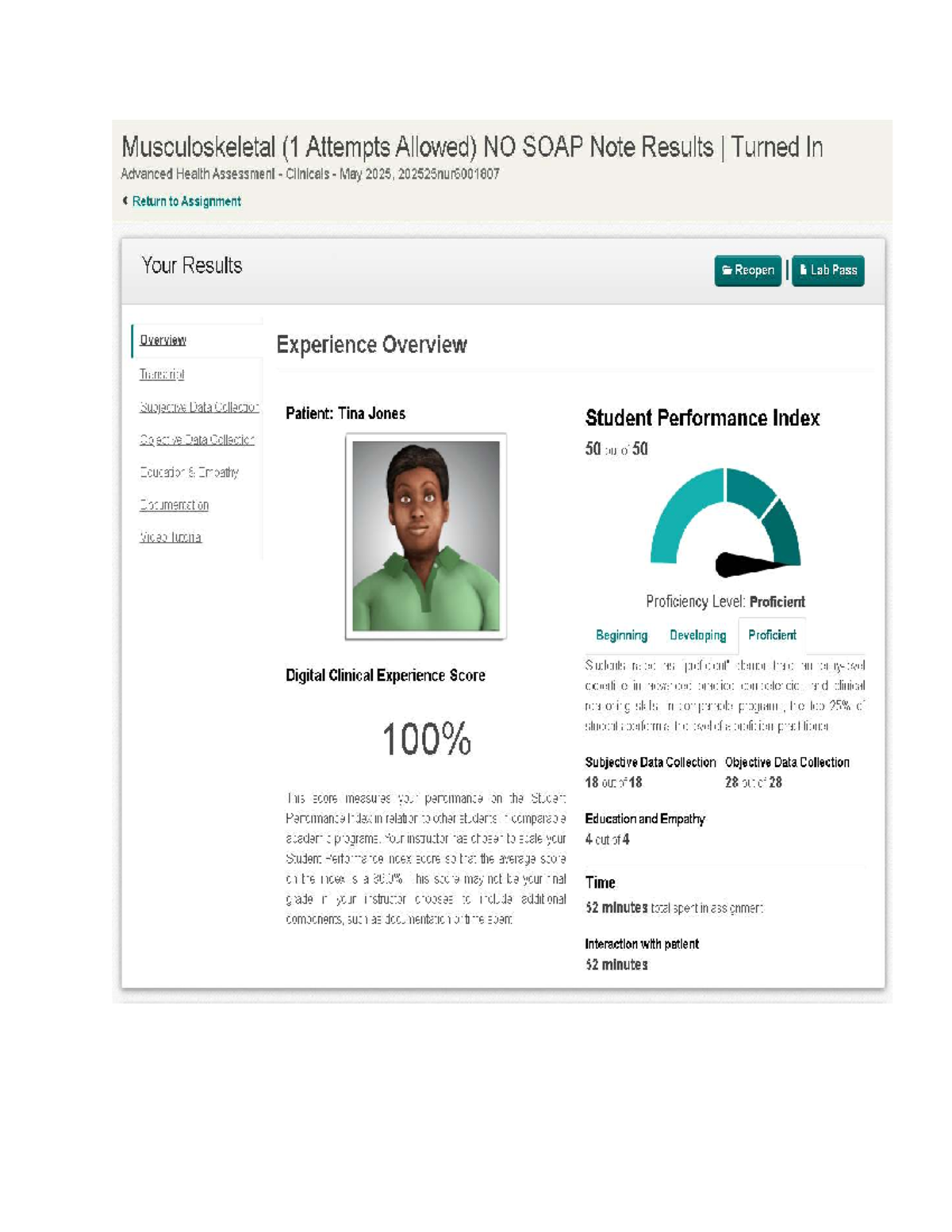 Advanced Health Assessment Clinicals: SOAP Note Results for MS Tina ...