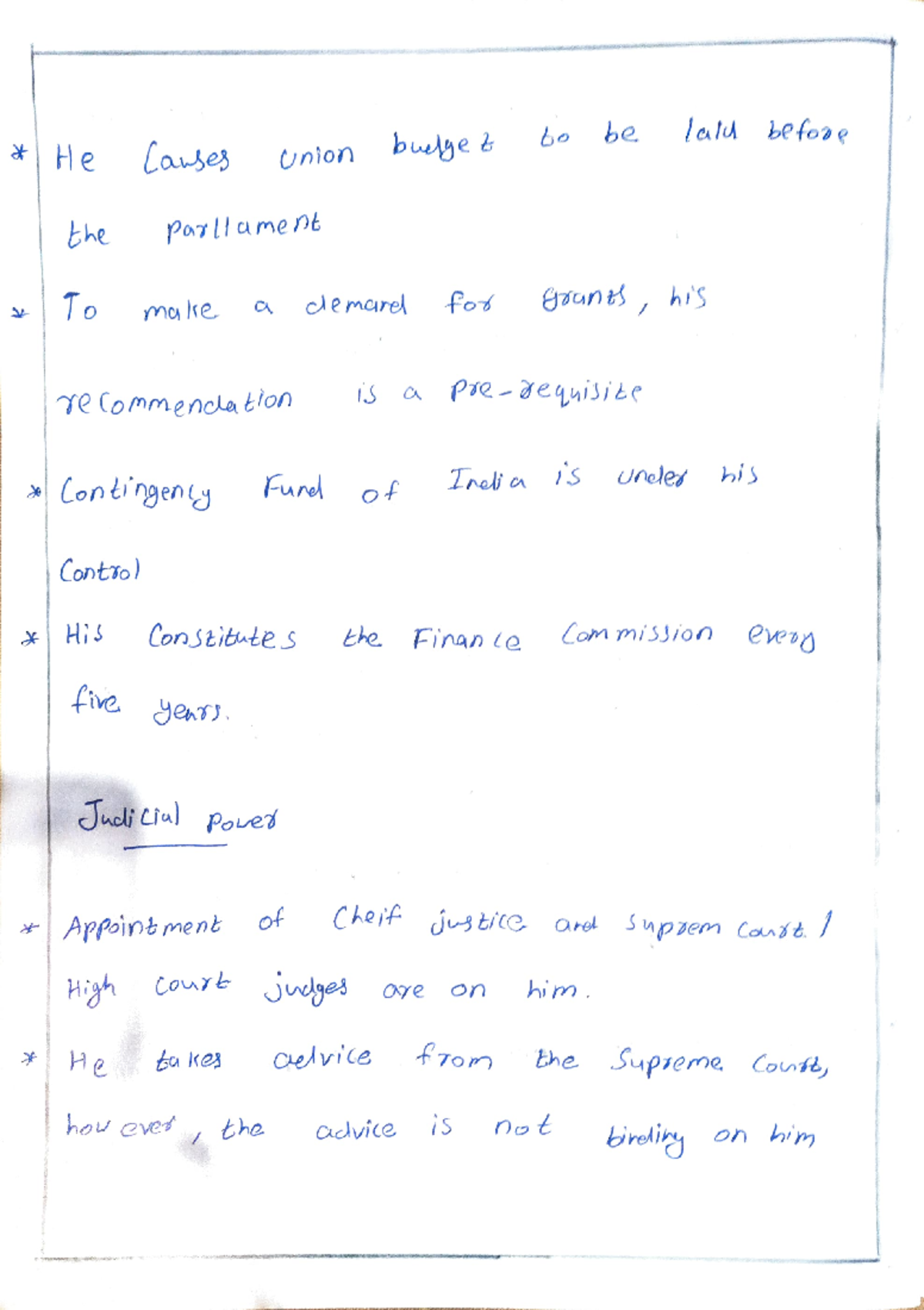 IC7 - Ic India and Indian constitution - * He Causes Union bulye t the ...