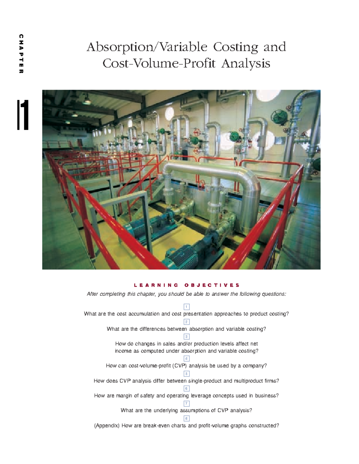 Chapter 11: Absorption vs. Variable Costing & CVP Analysis - Studocu