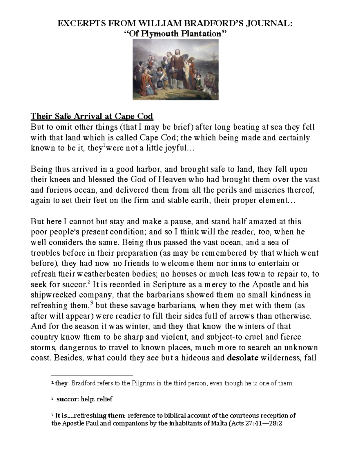 Microsoft Word - Excerpts-OF Plymouth Plantationl - EXCERPTS FROM ...