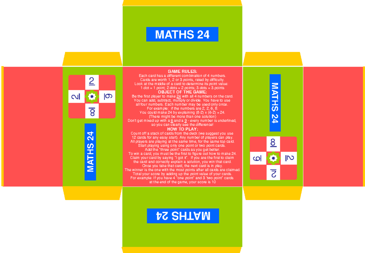 MATHS 24 GAME RULES & PLAYING GUIDE: Study Materials - Studocu