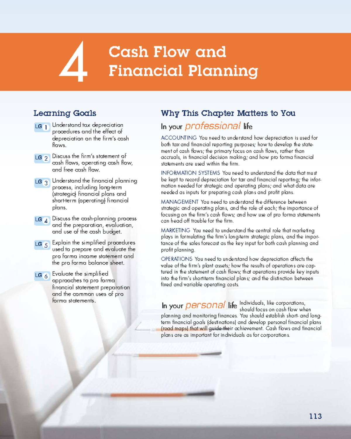 C-4 Cash Flow and Financial Planning: Key Learning Goals and Insights ...