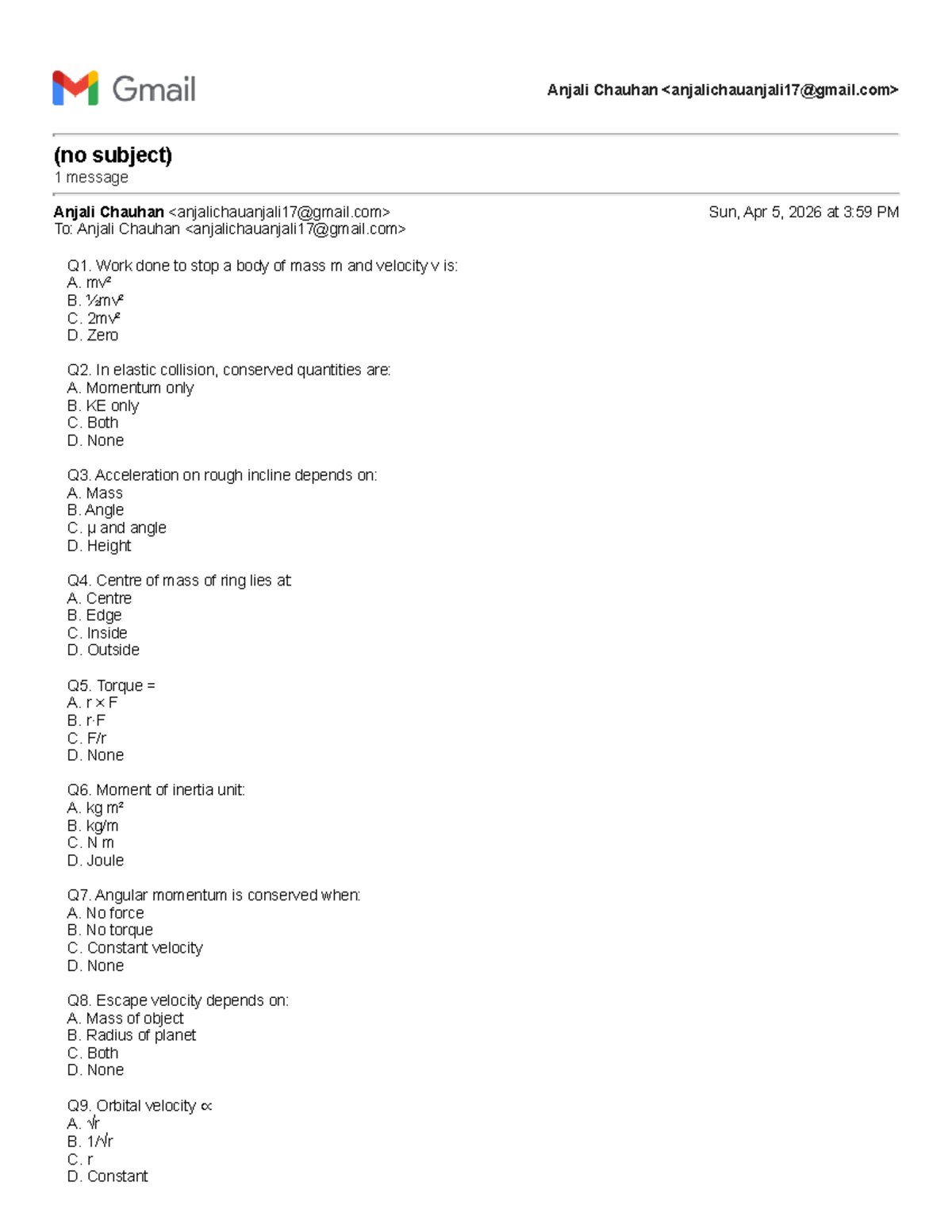 Most Repeated PYQs Concepts for Physics and Chemistry (Final Exam ...