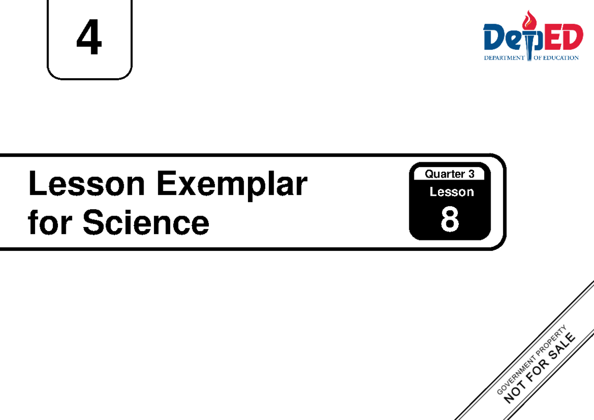 Q3 LE Science 4 Lesson 8 Week 8 - Lesson Exemplar for Science Lesson 8 ...