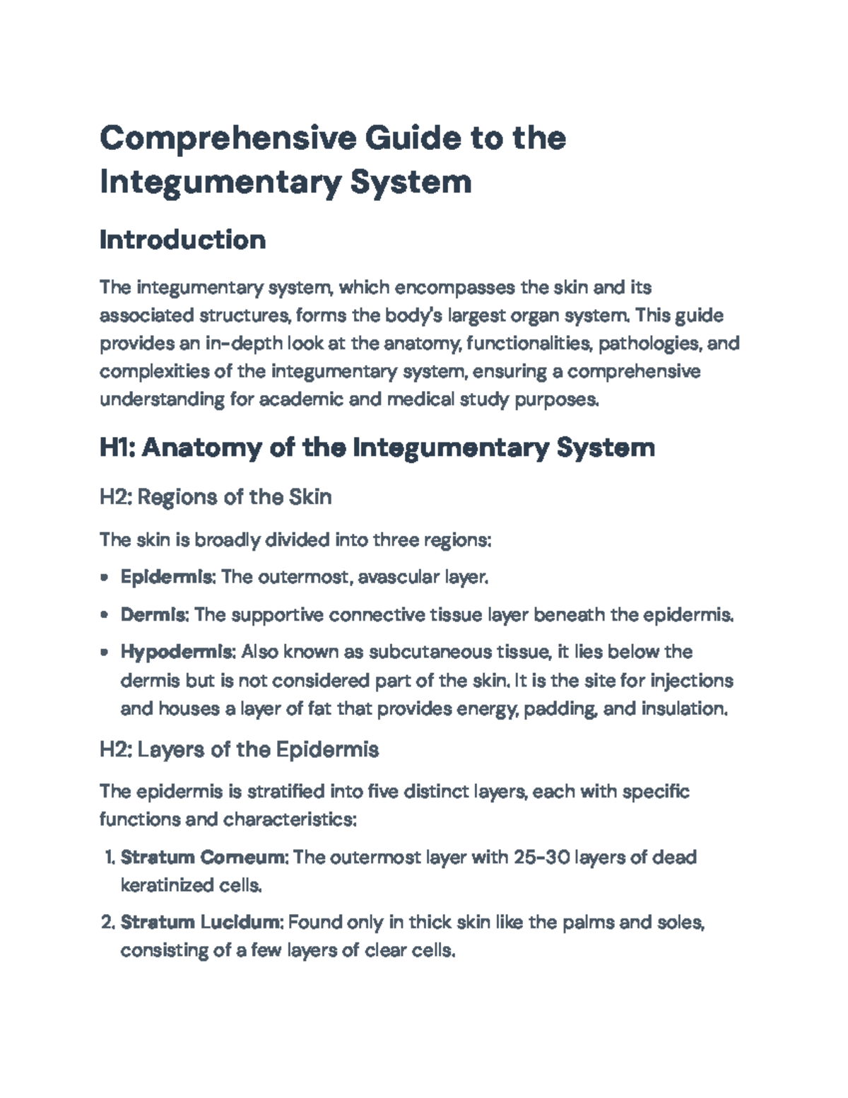 Comprehensive Overview of Integumentary System Functions & Anatomy ...