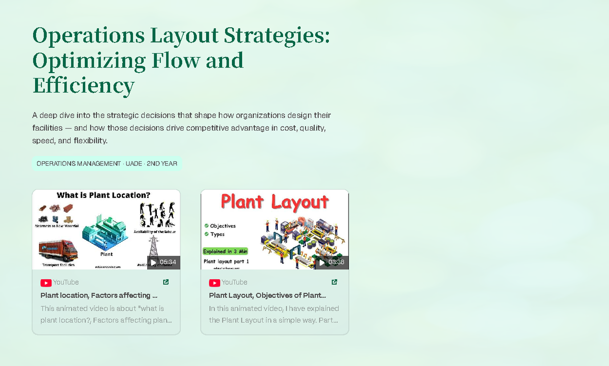 Class 7B - Operations Layout Strategies: Enhancing Flow & Efficiency ...