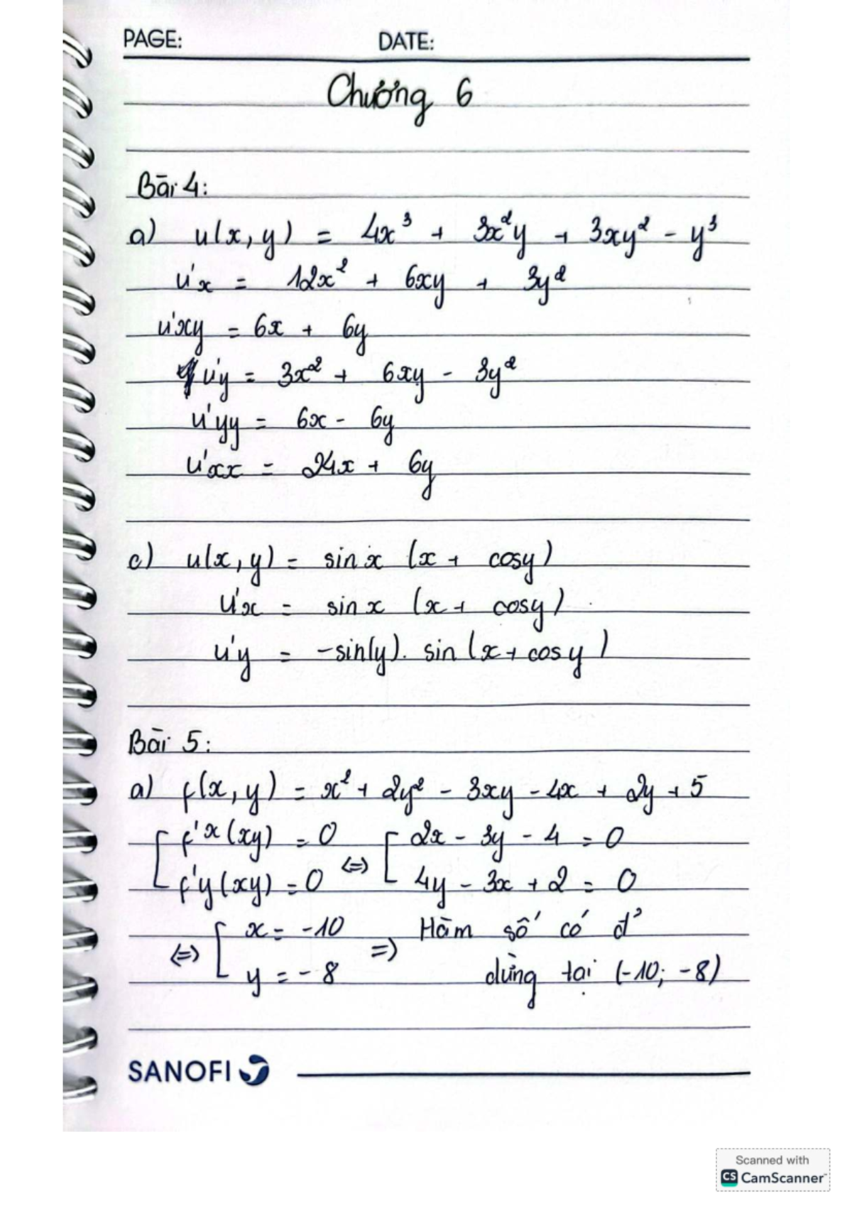 Calculus Notes: Bai 4-6 & Chuong 6-7 (Course Code: SANOFI) - Studocu